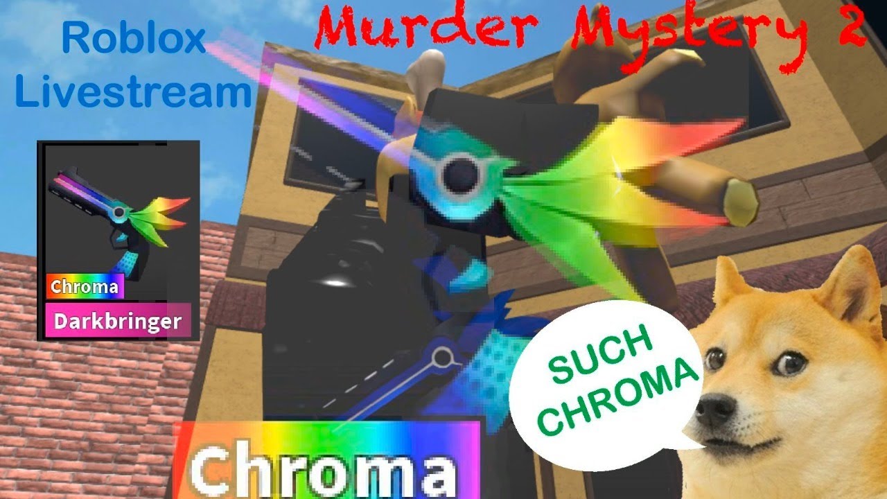 Using CHROMA DARKBRINGER Live on MM2 // Roblox Livestream - YouTube