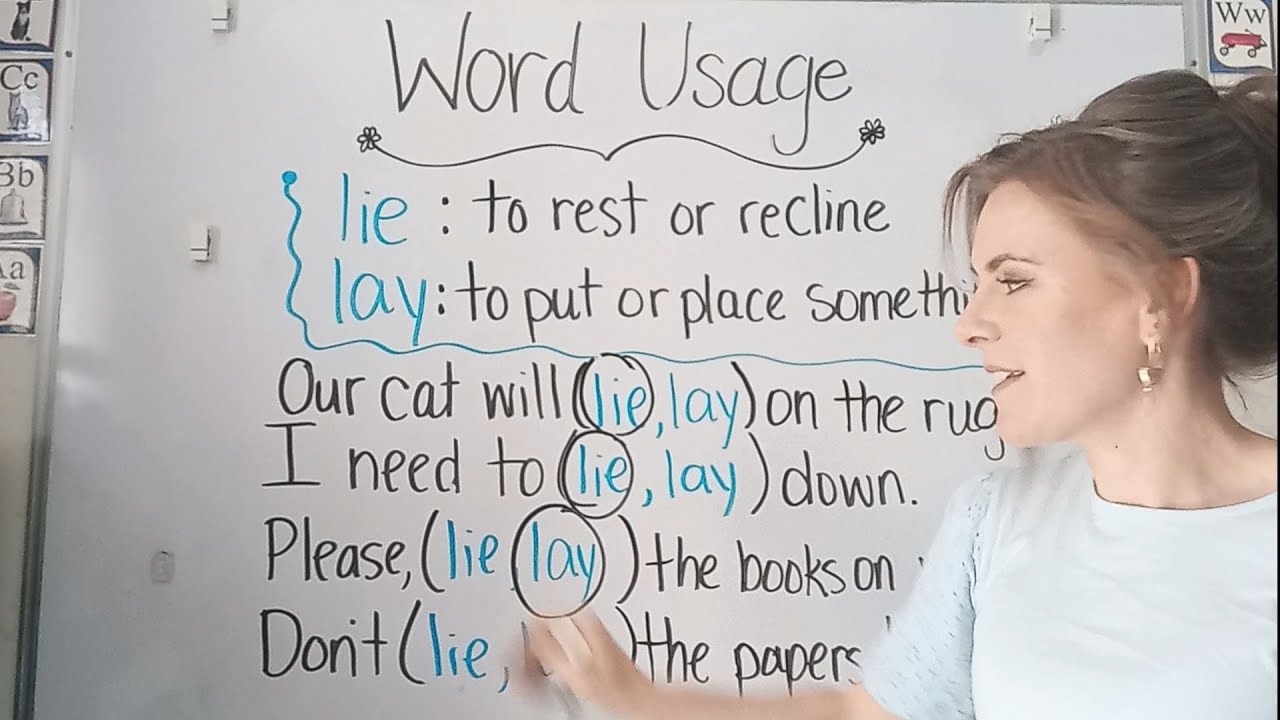 LIE, LAY: Word Usage •Are You Using Them Correctly? 🤔• (3/5) - YouTube