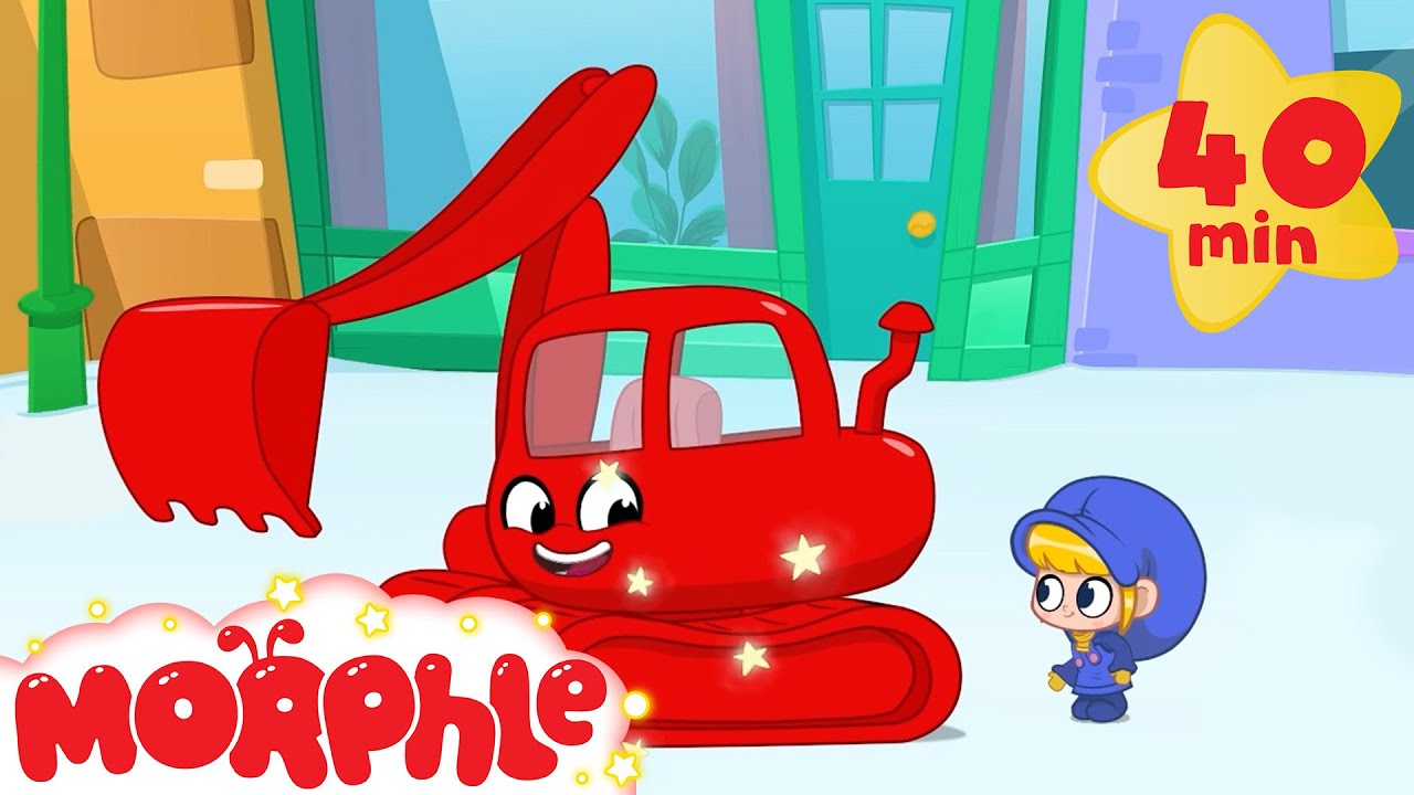 Building In The Snow | Morphle Vehicles | @Morphle TV | Mila and ...