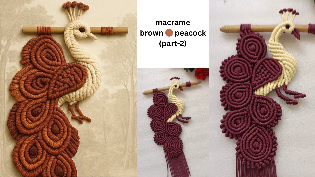 macrame peacock/(part-2)/macrame peacock wall hanging/#macrame/#shorts ...