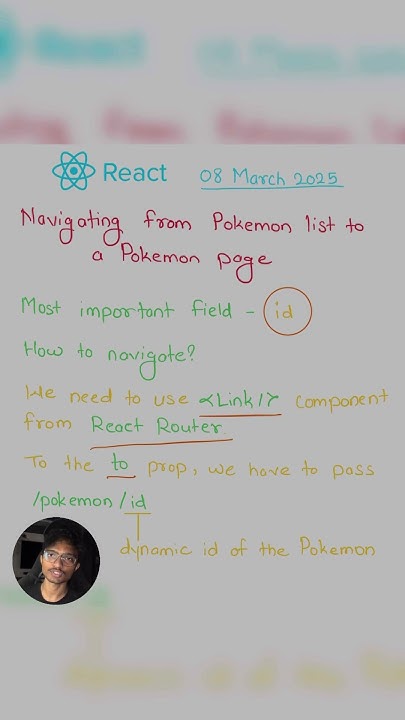Navigating from Pokémon list page to the Pokémon details page in our ReactJS Pokédex app - YouTube