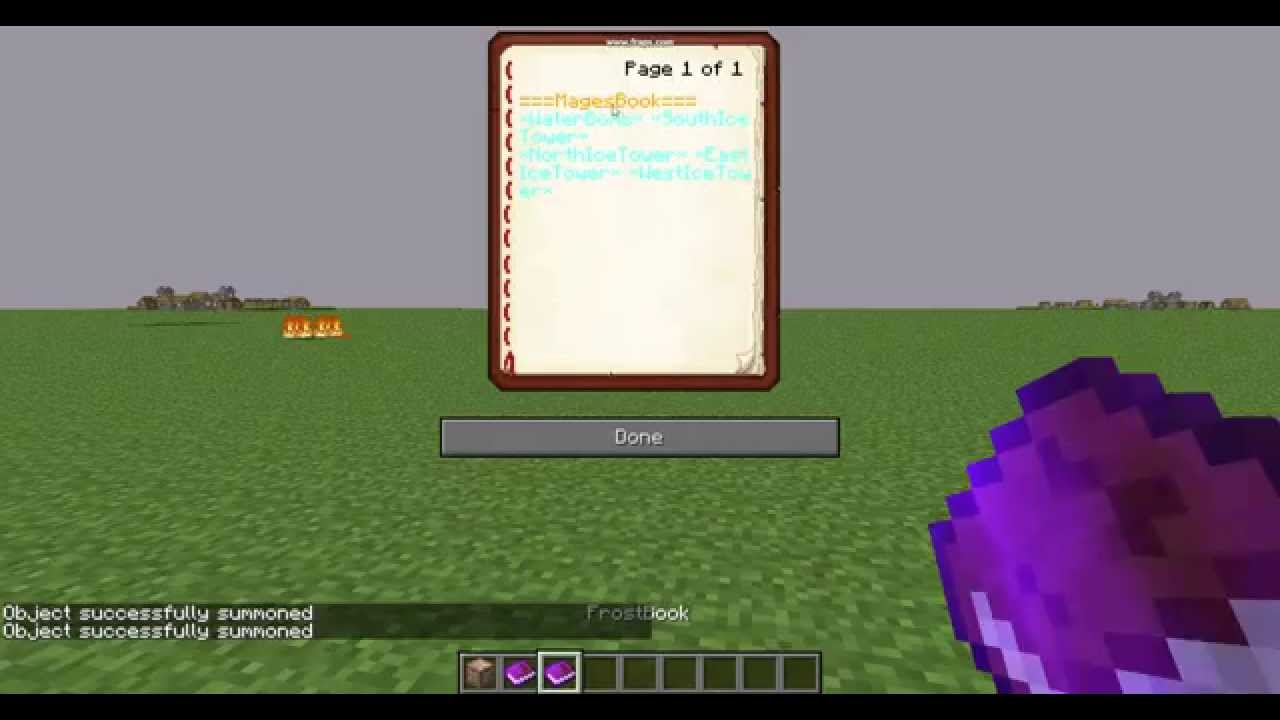 Magic Books in minecraft. Fire and Ice mages! - YouTube