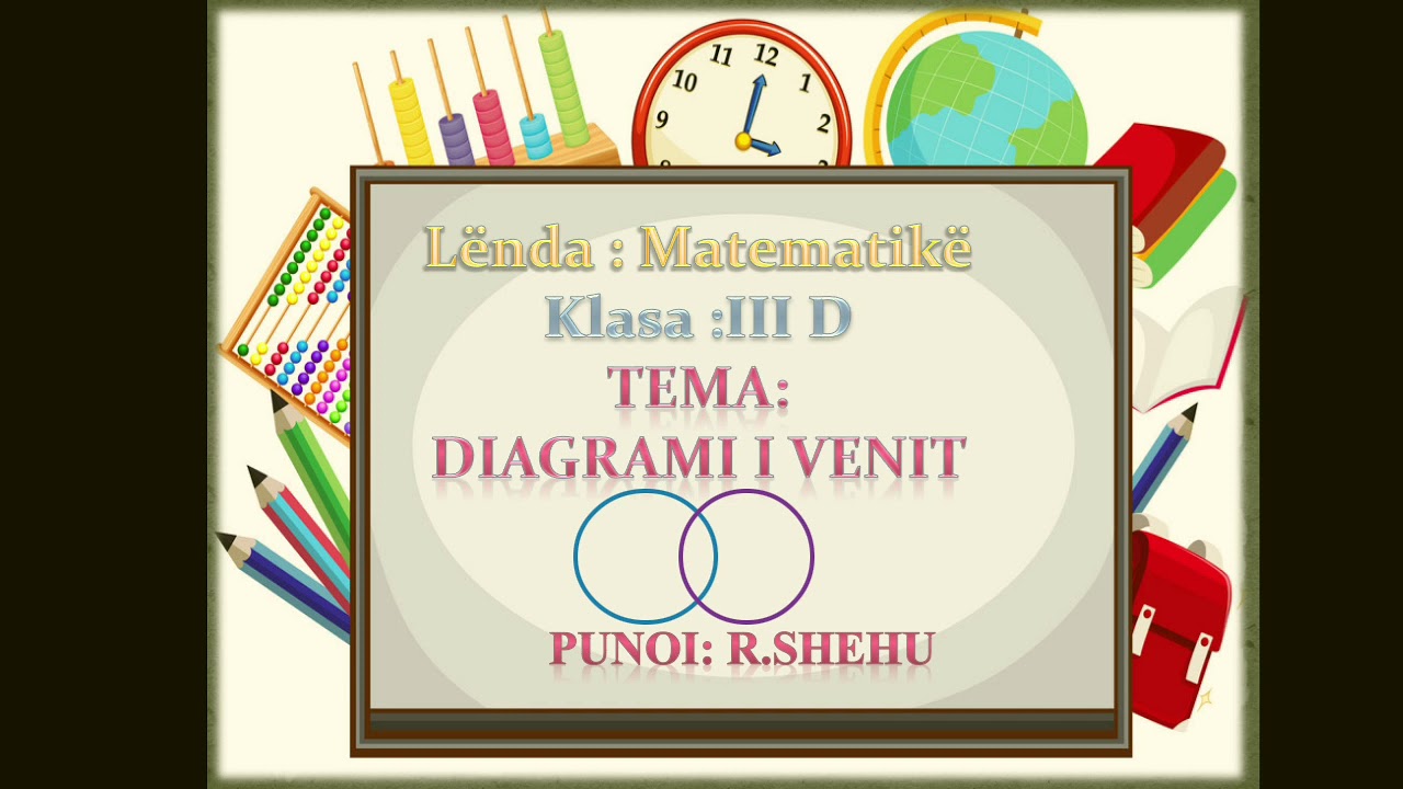 MATEMATIKE 3. DIAGRAMI I VENIT.R.SHEHU - YouTube