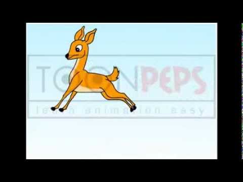Learn Deer running Animation step by step video training - YouTube