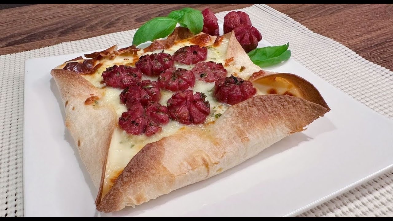 New Way Square Tortilla W/ Sausage, Cheese, Egg - Simple & Delicious # ...