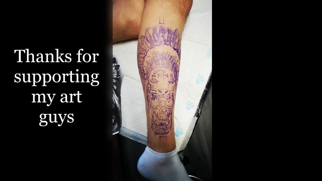 Apache skull tattoo - YouTube