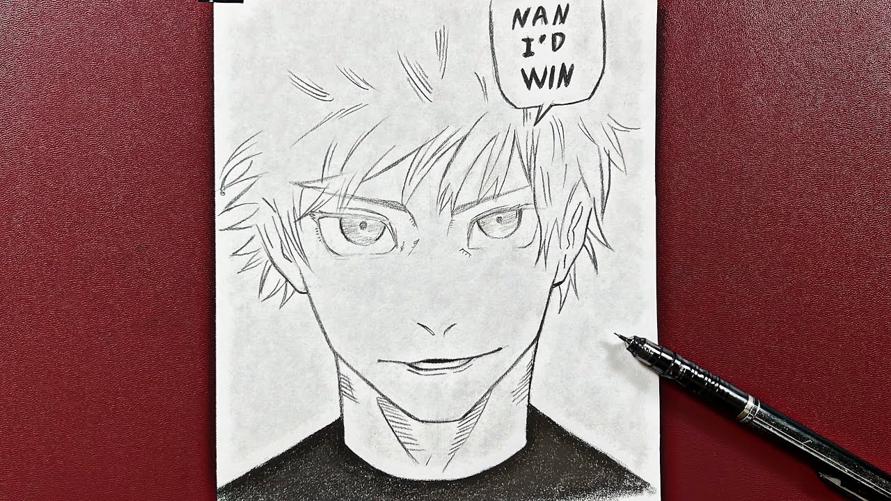 How to draw gojo satoru step-by-step | Easy jujutsu kaisen drawing ...