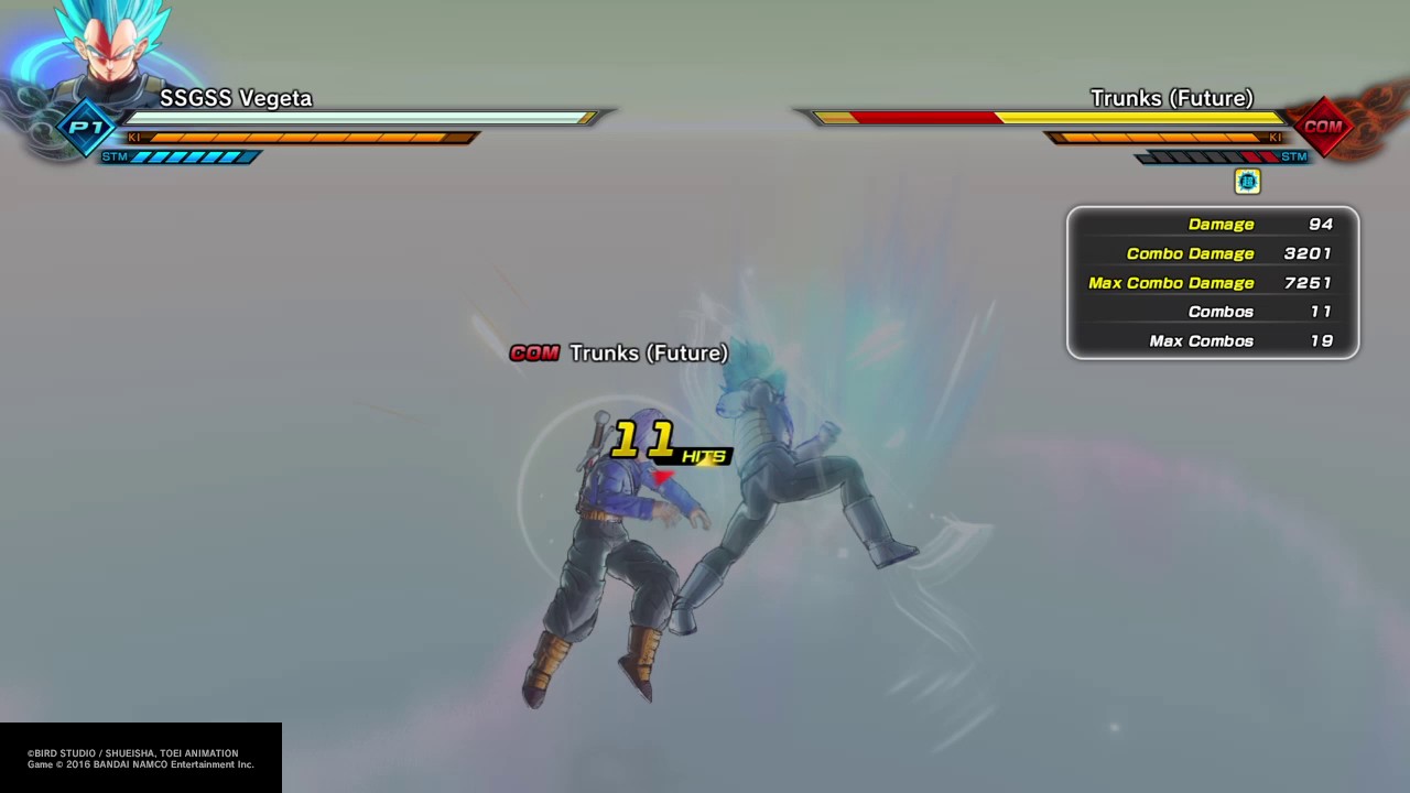 DBXV2 Vegeta (SSB) stamina break combo - YouTube