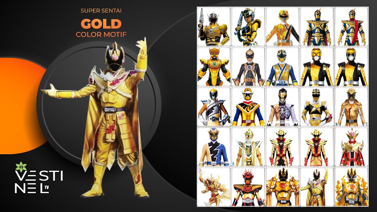 Gold Color Motif Rangers Super Sentai - YouTube