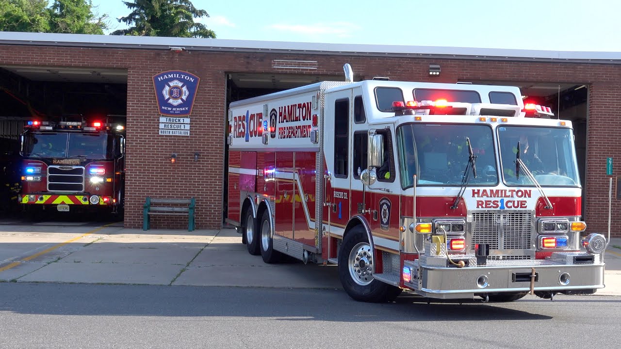 Hamilton Fire Department Truck 10-1, Rescue 10-1 & Battalion 10-1 ...
