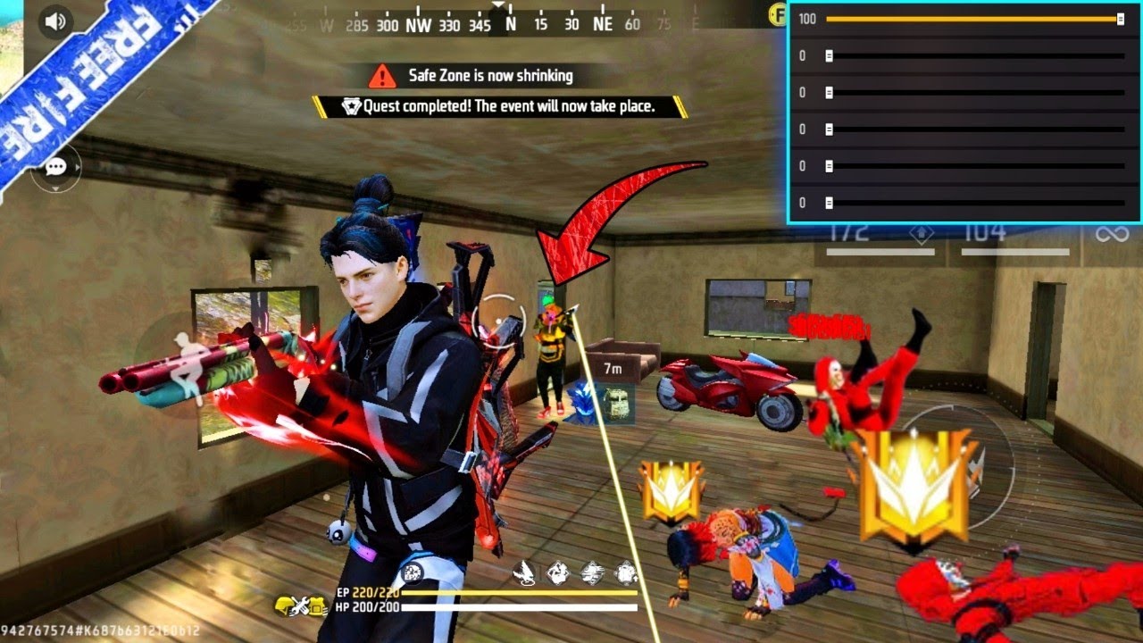 90% Headshot rate ️Secret setting For IOS📱Ruok FF and White 444 Secret ...