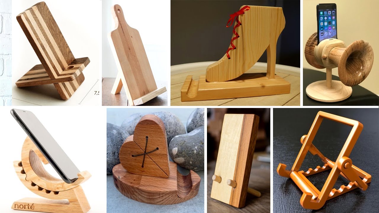 Wooden Phone Holder / Phone Stand Ideas - YouTube