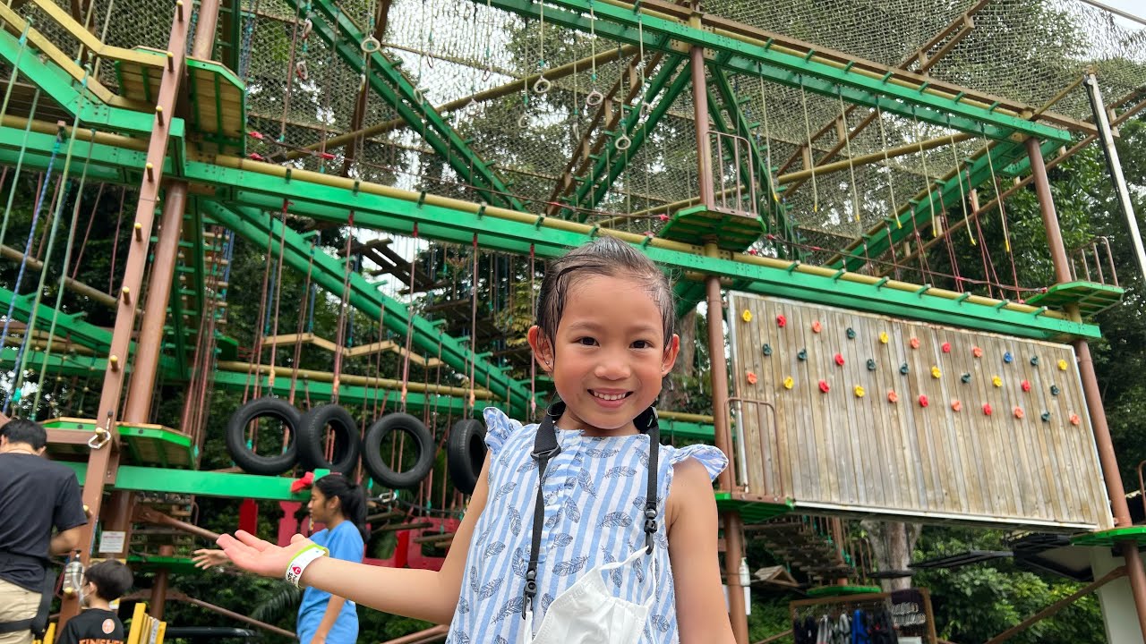 Rope course in Singapore Zoo - YouTube