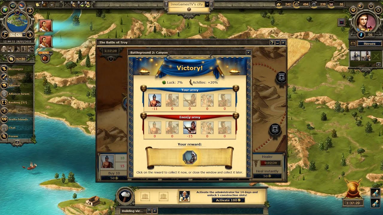 Grepolis - Battle of Troy - YouTube