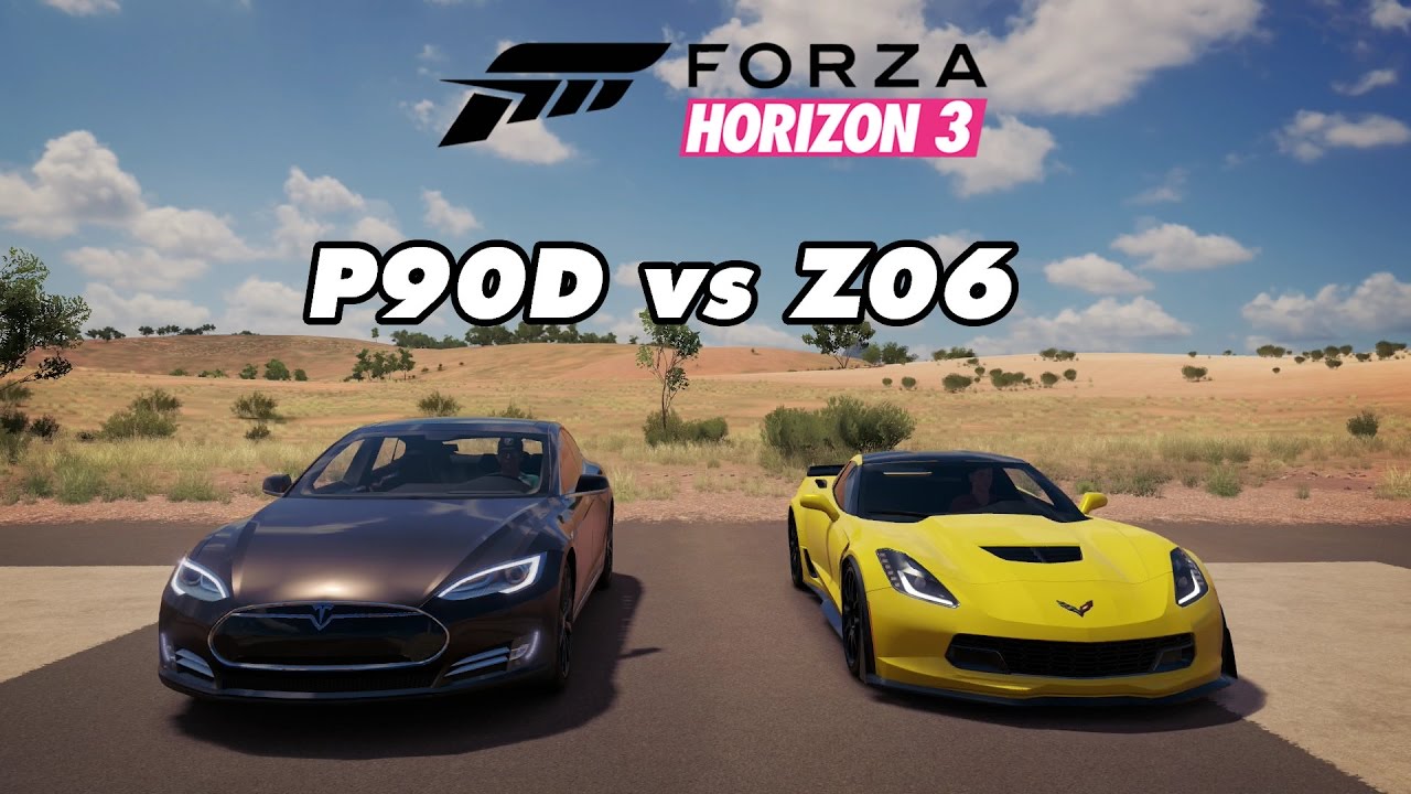 Forza Horizon 3 Drag Races #42 - Tesla Model S P90D vs Chevrolet ...