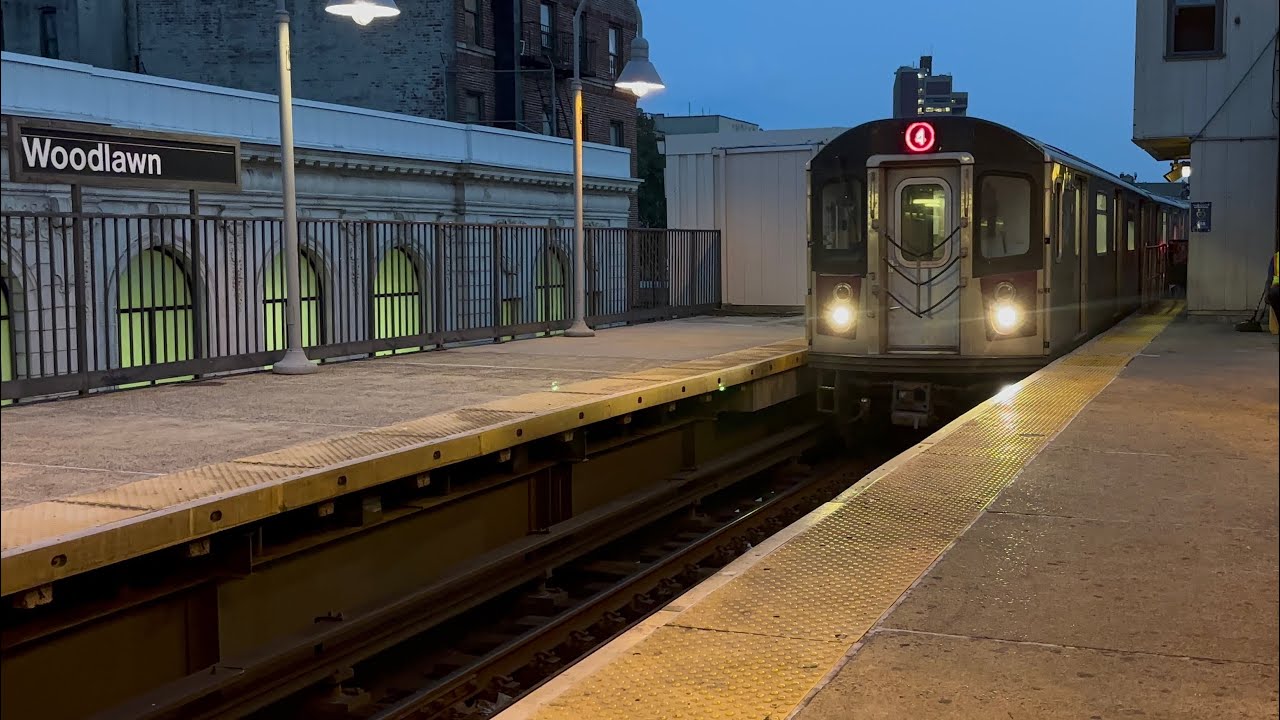 MTA NYCT Subway: R142 (4) train entering Woodlawn station - YouTube