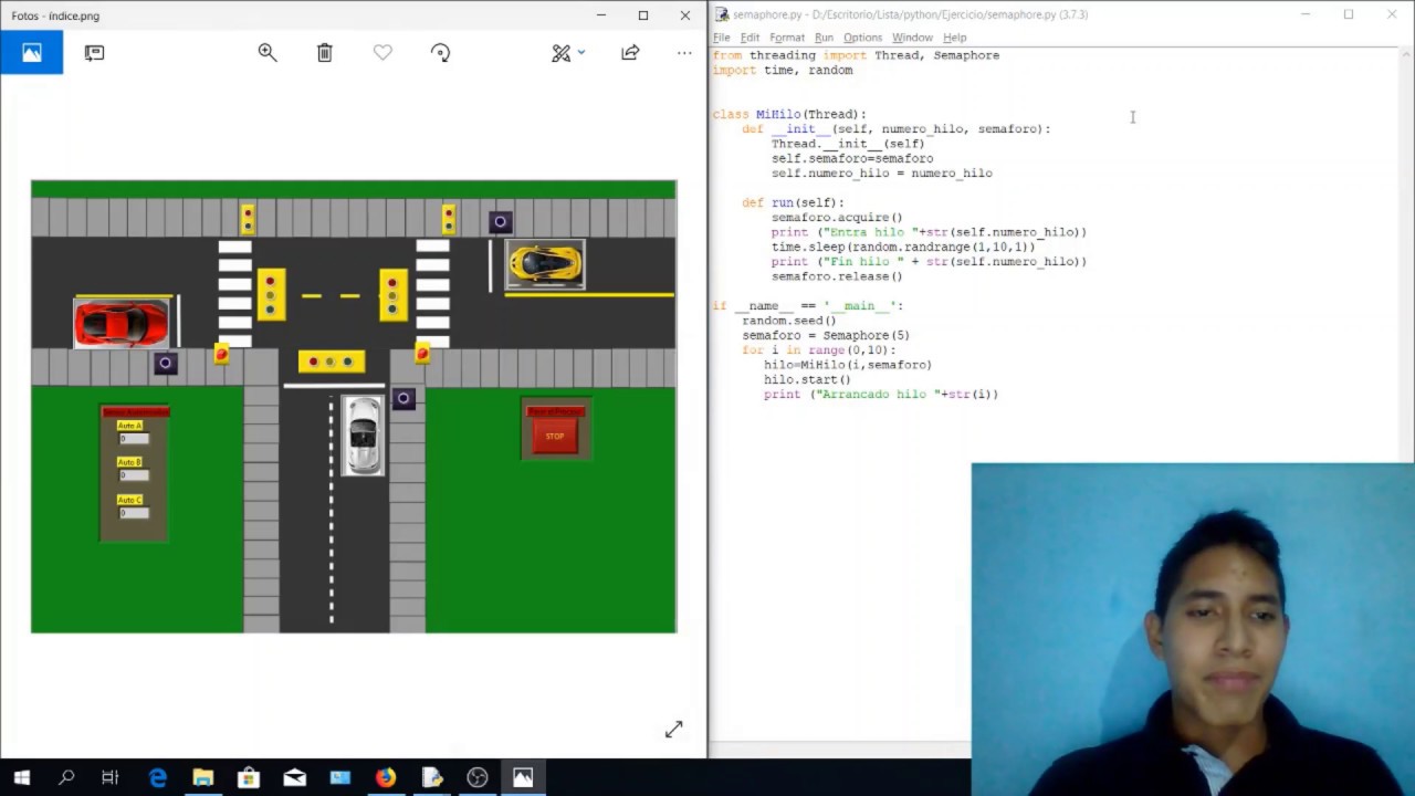 Semaforos en python - YouTube