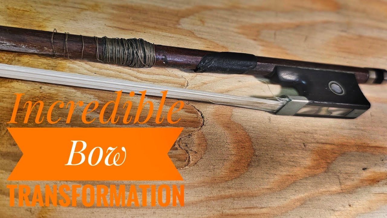Restoring a worn out violin bow....what a transformation. - YouTube