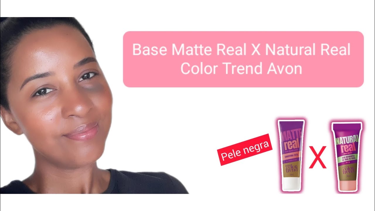 Base Matte Real X Natural Real Color Trend Avon pele negra #avon # ...