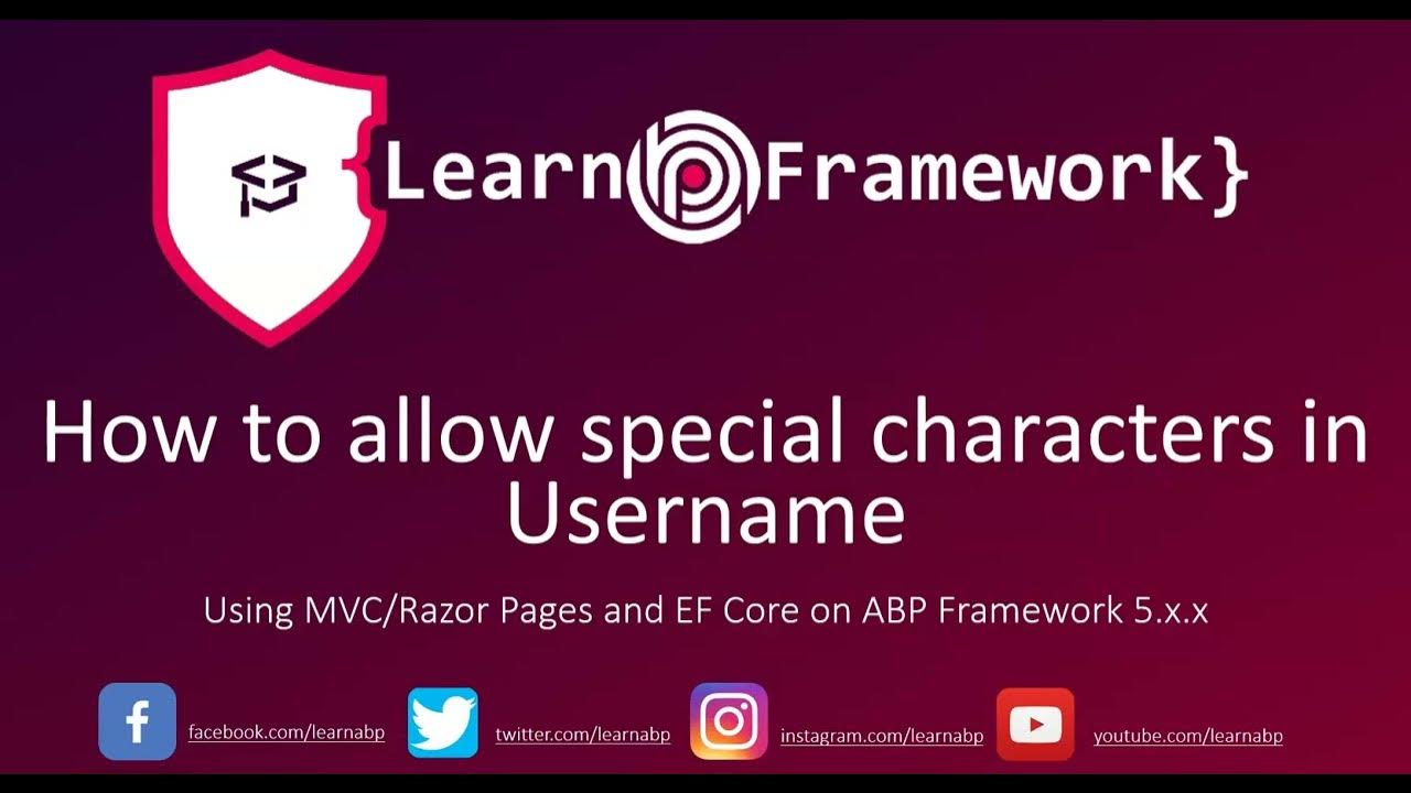 QW010 Intro How To Allow Special Characters In Username YouTube qw010-intro-how-to-allow-special-characters-in-username-youtube