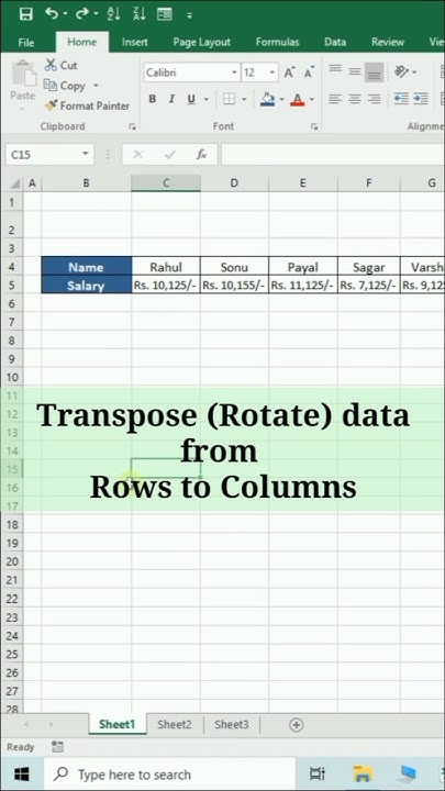 Learn How To Transpose Row To Columns In Excel Excel Transpose