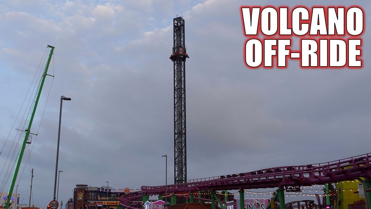 Volcano Off-Ride Footage, Fantasy Island S&S Space Shot | Non-Copyright ...