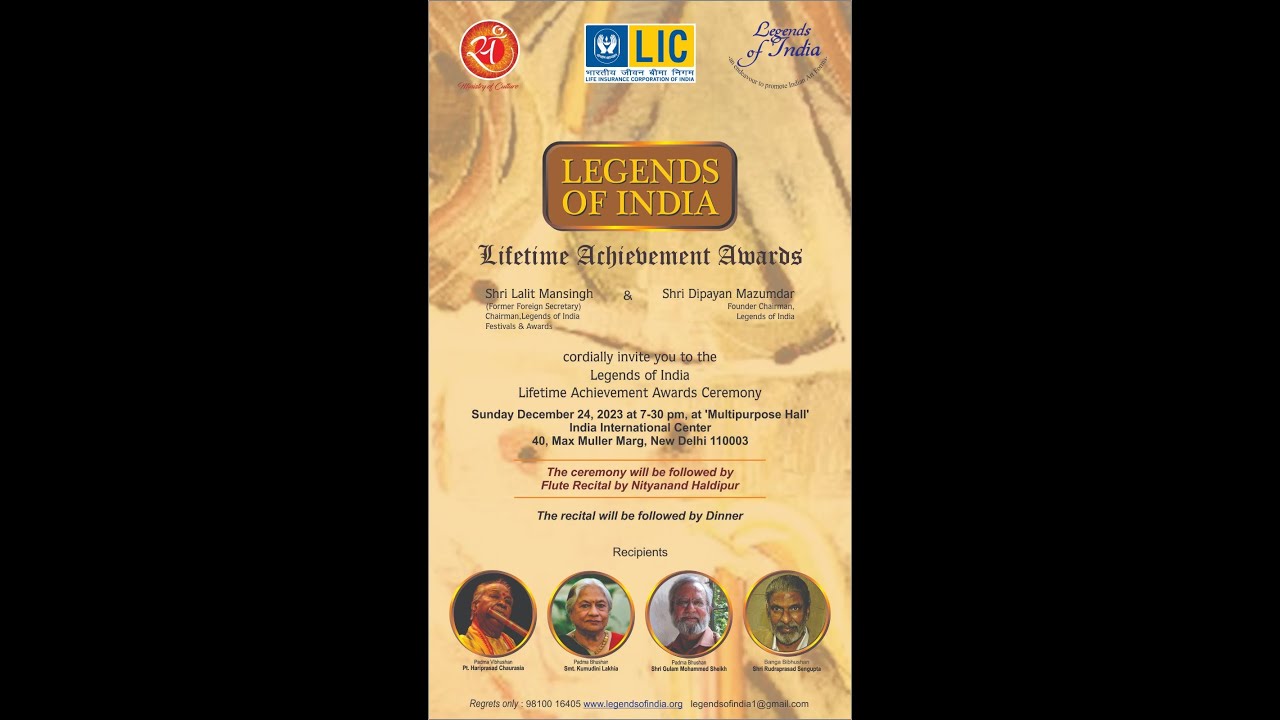 Legends of India || Lifetime Achievement Awards || - YouTube