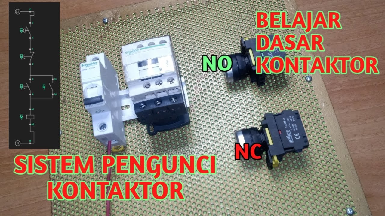 Cara Pasang Push Button No Nc || Sistem Pengunci Kontaktor - YouTube