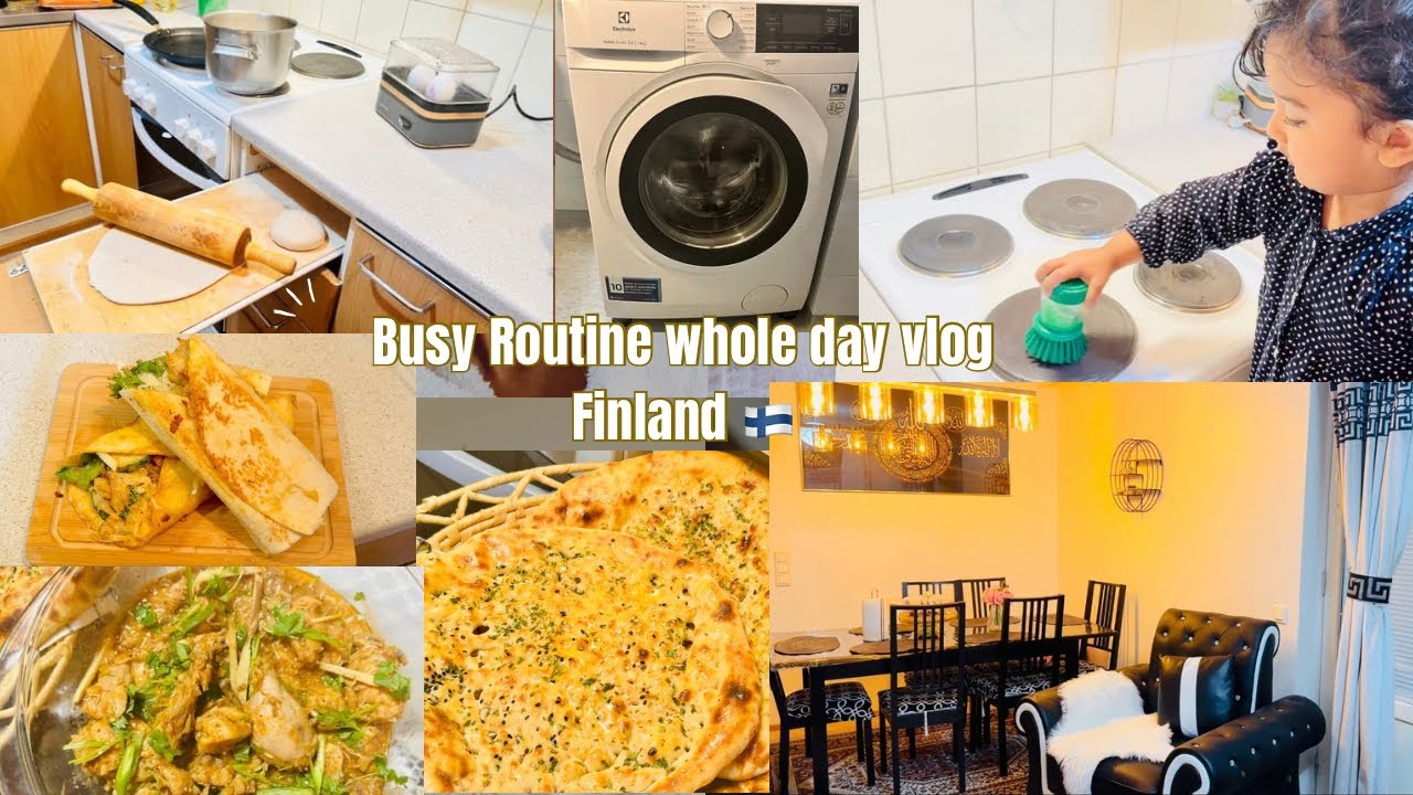 Whole Day Busy Routine | living In Finland 🇫🇮 | Cooking | Cleaning ...