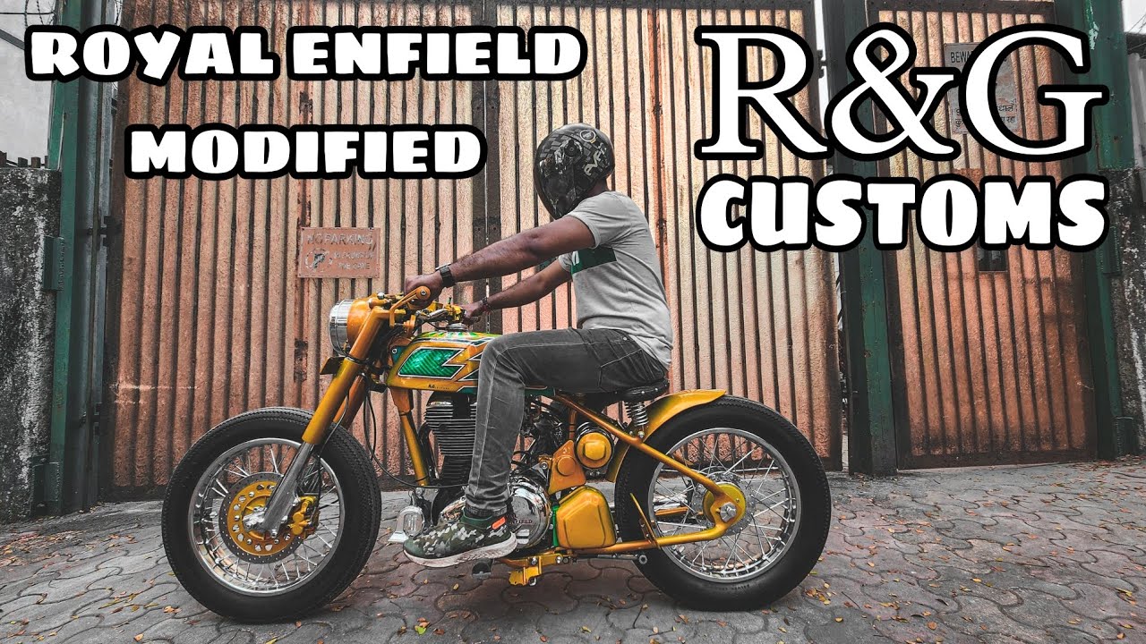 Royal Enfield modified | Bike Modification | Cafe Racer style | R&G ...