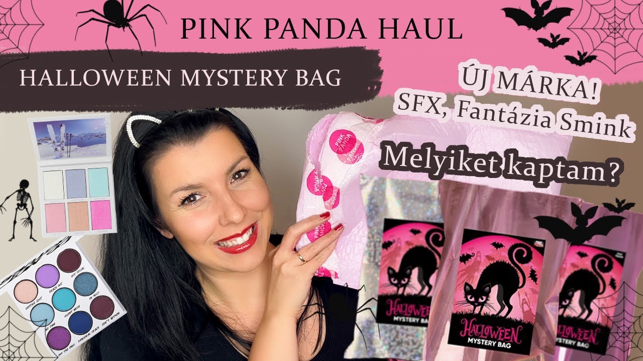 PINK PANDA SMINK HAUL - ÚJ MÁRKA, HALLOWEEN SFX ÚJDONSÁGOK, MYSTERY BAG ...