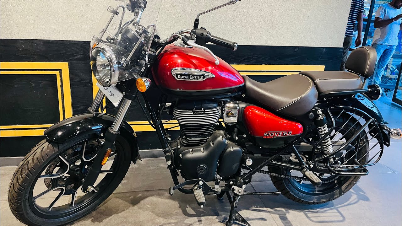 2023 Royal Enfield meteor 350 supernova red colour Review || Price ...