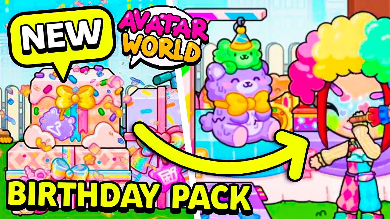 🎉 OPEN NEW BIRTHDAY PACK 🎁 DECORATE PARTY IN PAZU AVATAR WORLD New ...