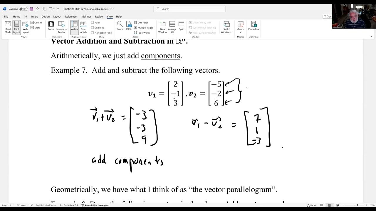 Math 327 Linear Algebra Lecture 1 - YouTube