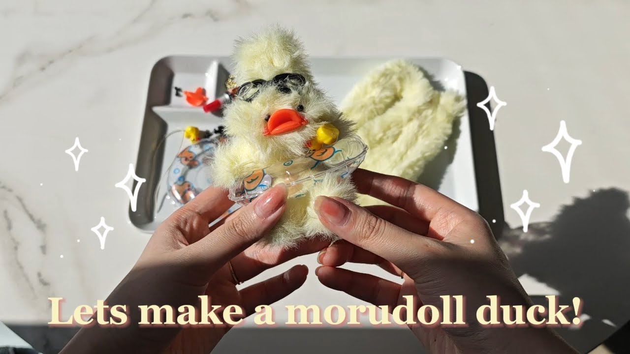 🐤💛 DIY Korean Duck Moru Doll Tutorial in English｜craft doll using pipe ...