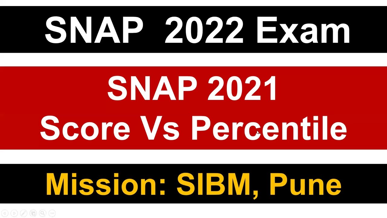 SNAP 2022 Exam: SNAP 2021 Score Vs Percentile || Mission SIBM, Pune ...