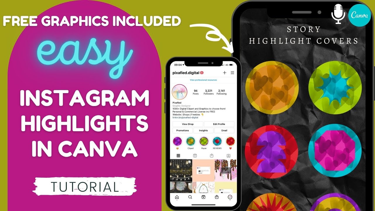 How to create Instagram Highlight Covers in Canva for FREE | Beginners ...