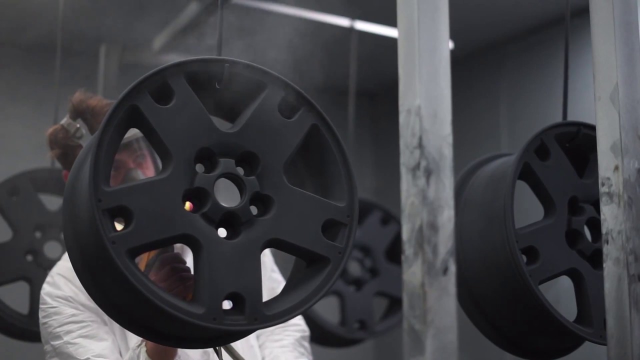 Rad Powder coat black powdercoating wheels Macomb Michigan - YouTube