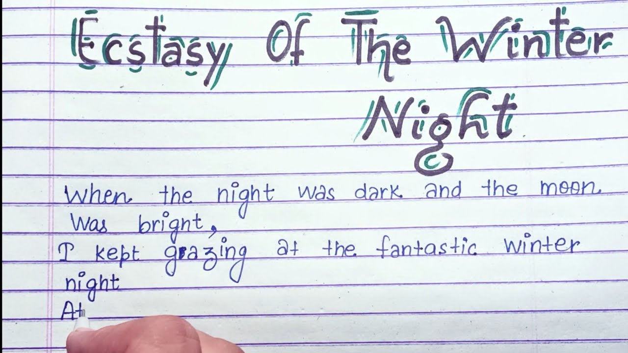 Poetry For Winter ️☃️|Winter Nights Poem|Poem For Kids|Winter Poem For ...