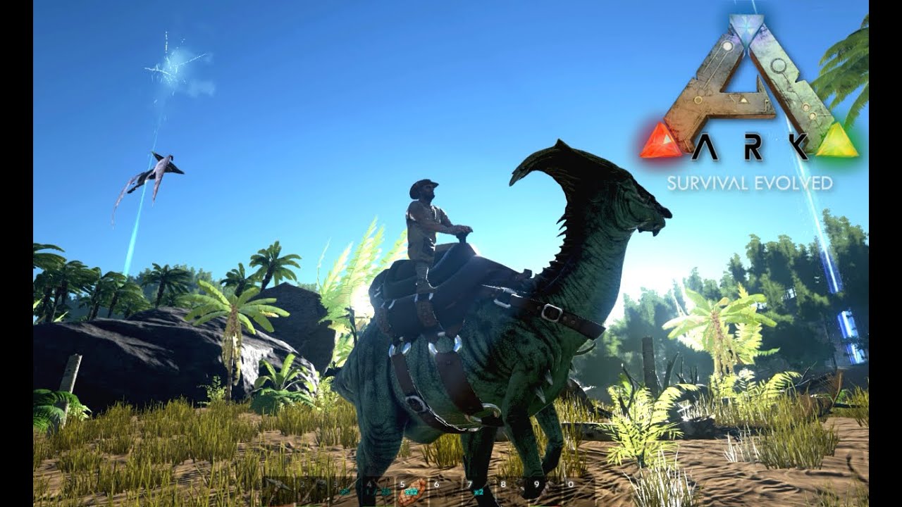 Ark Survival Evolved: Part 2 - RIDING A DINOSAUR! - YouTube