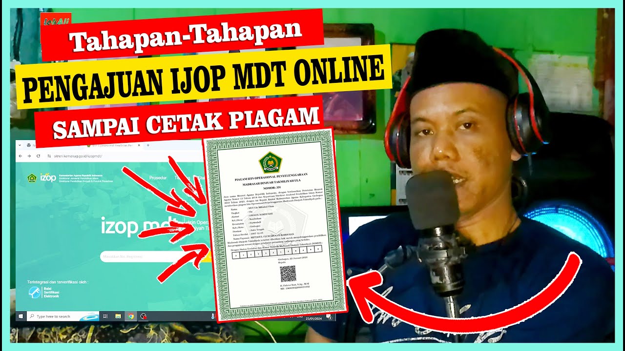 TAHAPAN PENGAJUAN IJOP MDT ONLINE SAMPAI CETAK PIAGAM - YouTube