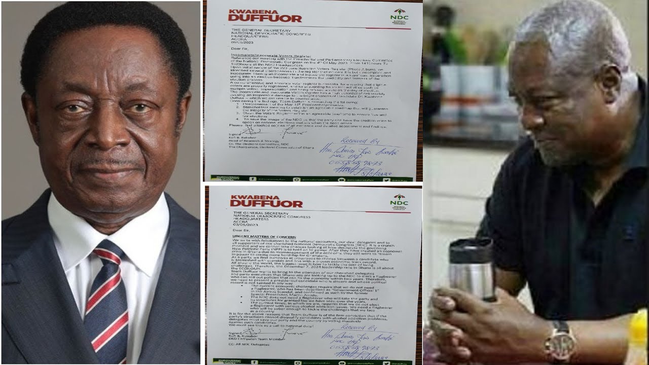 'Mahama is an alcoholic' - Dr Duffuor team/camp debunks letter with ...