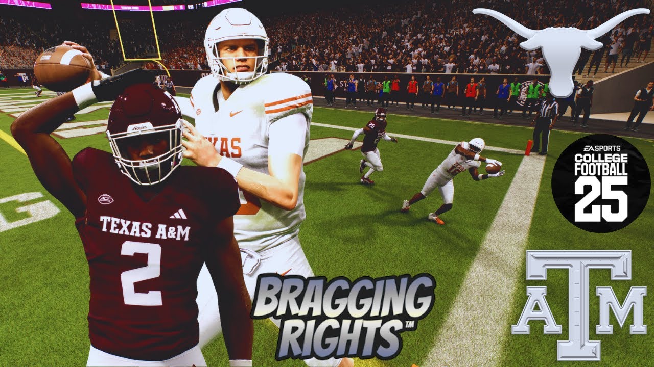 College Football 25 | #2 Texas vs Texas A&M | Bragging Rights Season 2 ...