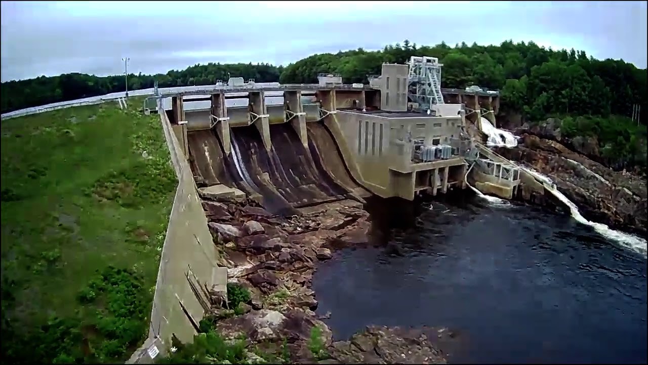Skelton Dam in Saco.Shot with my d8o drone - YouTube
