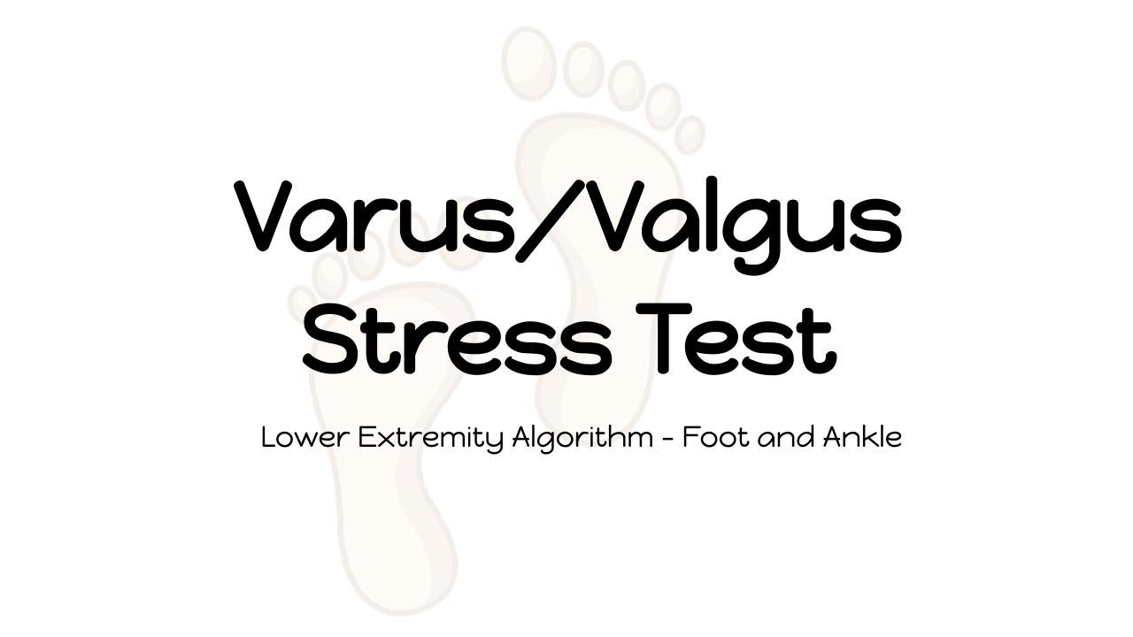 Varus/Valgus Stress Test - YouTube