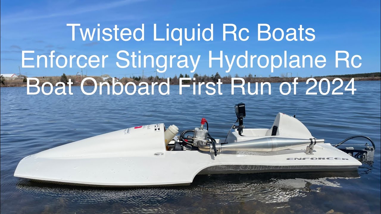 Enforcer Stingray Hydroplane Rc Boat Onboard First Run of 2024 - YouTube