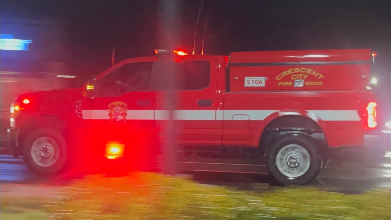Crescent City Fire and Rescue Battalion Chief 5106 Responding - YouTube