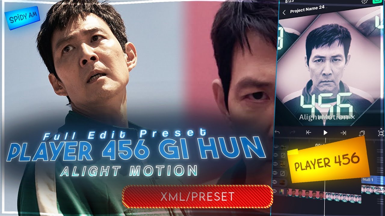 Squid game player-456 Gi Hun Full Edit on Alight Motion(+PRESET) - YouTube
