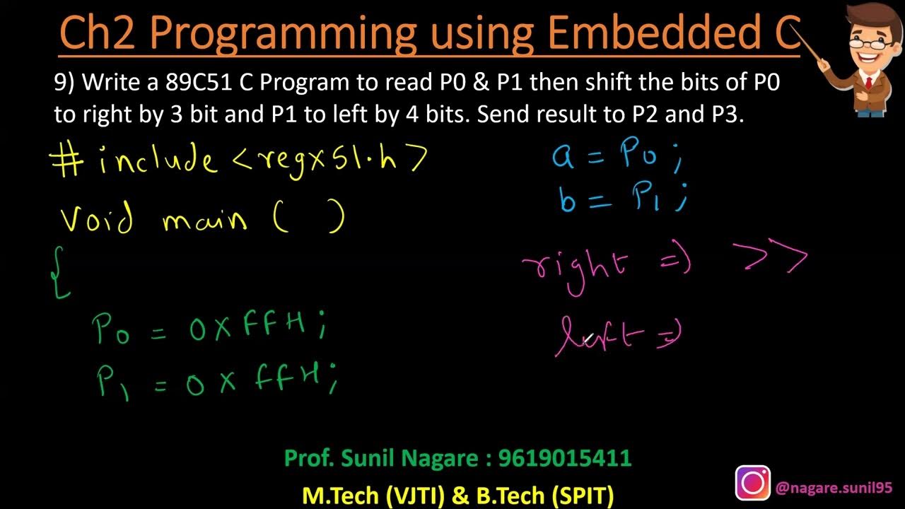 Lect 27-Ch2-Code 9 & 10-Programming using Embedd C-ESY-22532-Diploma Sem 5-MSBTE - YouTube
