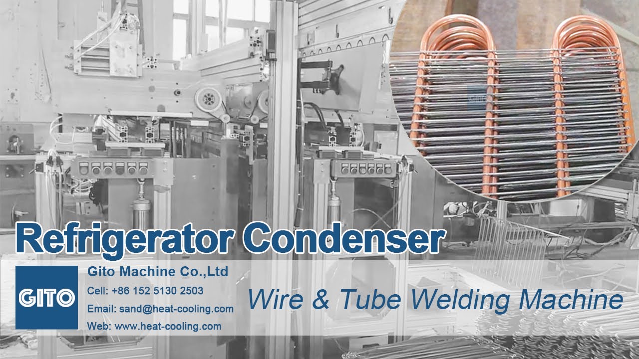 Refrigerator Wire On Tube Condenser Welding Machine - YouTube